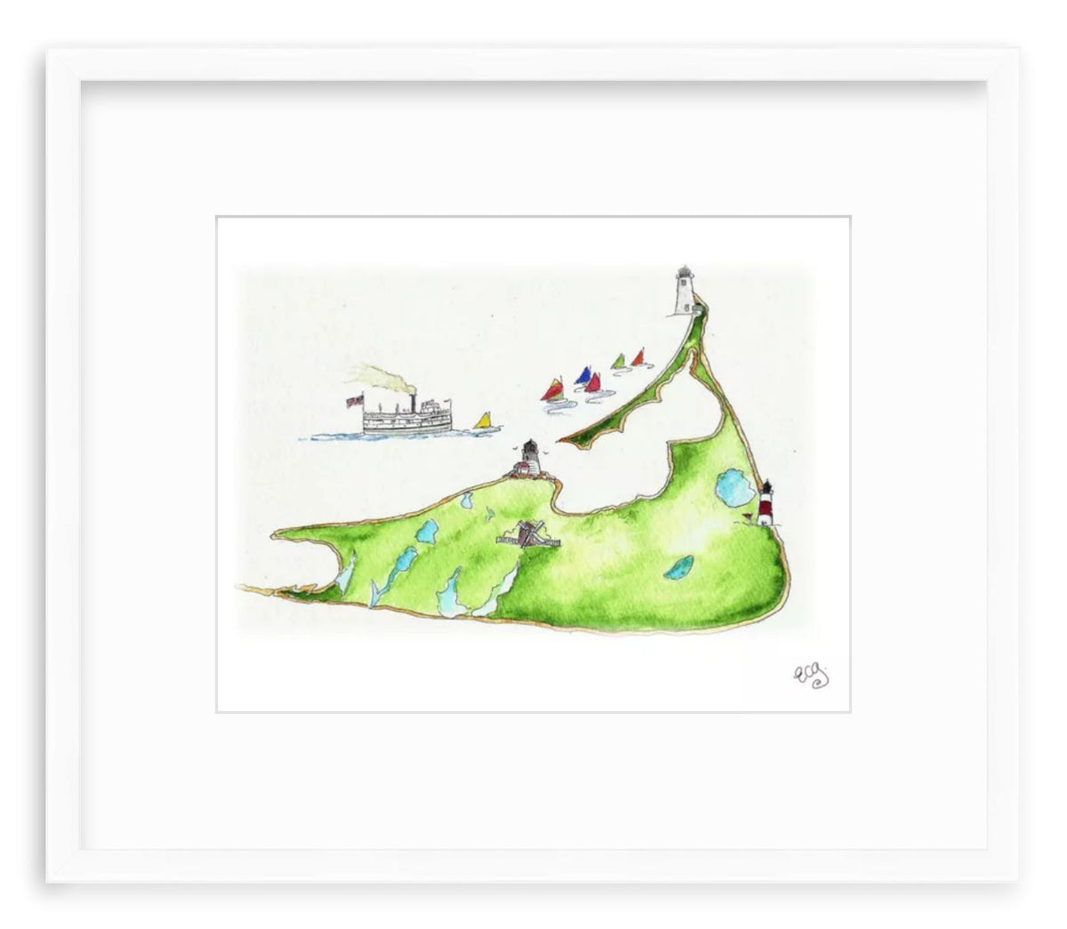 Nantucket Map Art Print – Front Porch Studio Nantucket